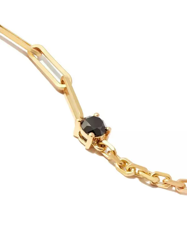 Yvonne Léon 18kt Yellow Mixed Chain Diamond Bracelet