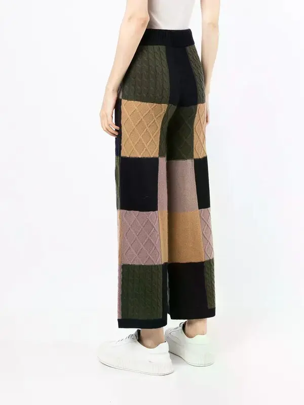 MADELEINE THOMPSON Grus Checked Wool Trousers