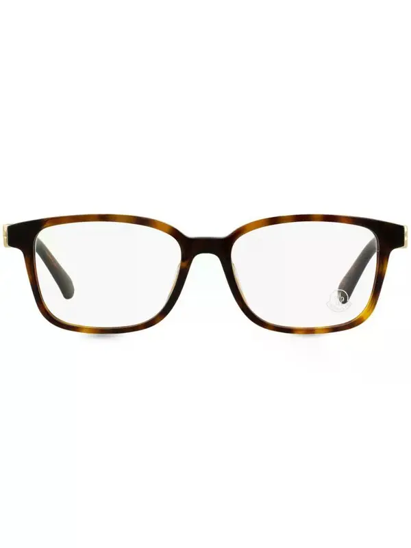 Moncler Tortoiseshell Rectangle-frame Glasses