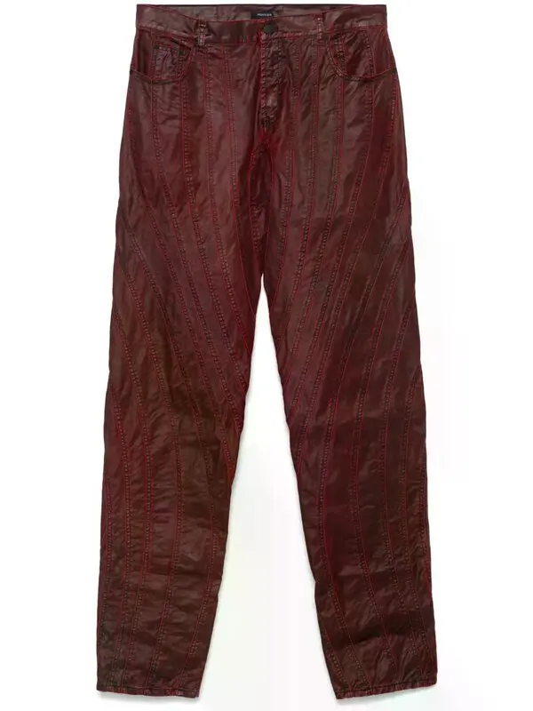 MUGLER Waxed Spiral Jeans