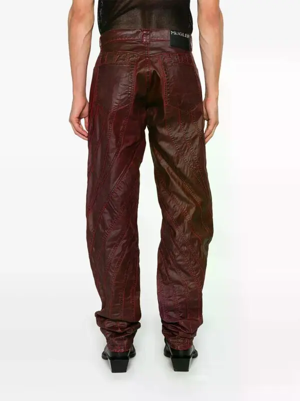 MUGLER Waxed Spiral Jeans