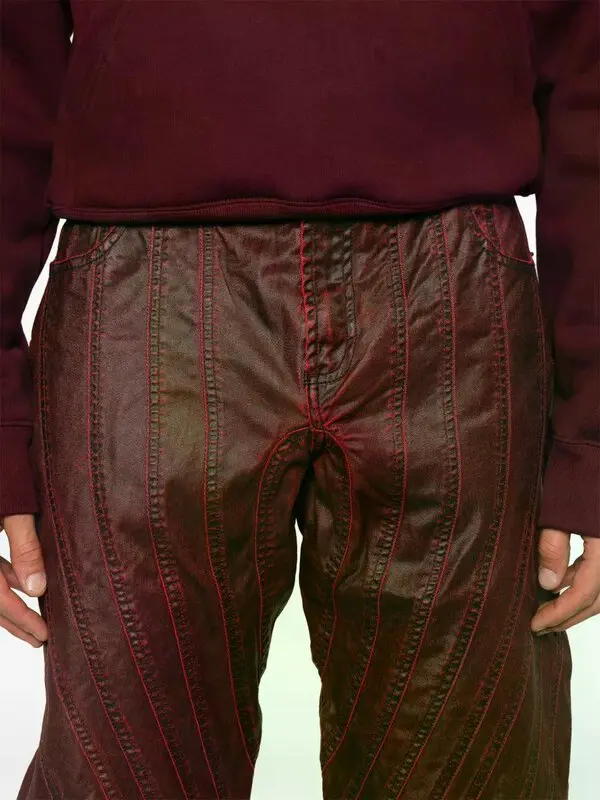 MUGLER Waxed Spiral Jeans