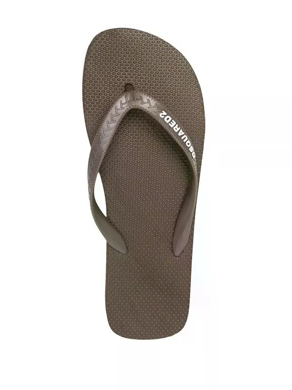 Dsquared2 Logo-print Flip Flops - Brown