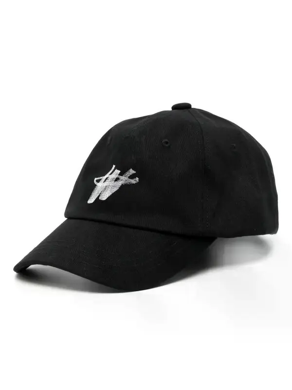 We11Done Logo-print Baseball Cap - Black