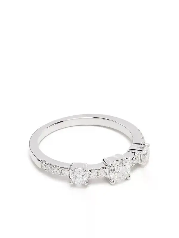 ANITA KO 18kt White Gold Collins Diamond Ring - Silver