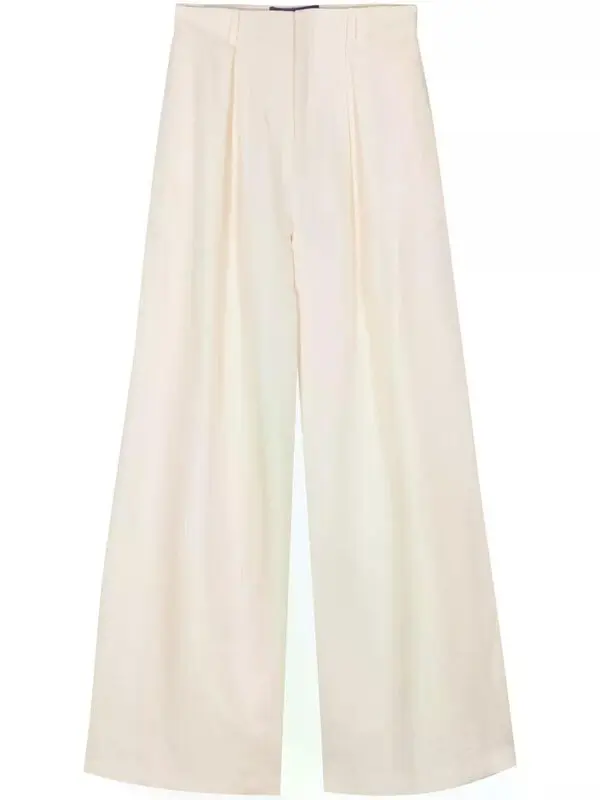Ralph Lauren Greer Pleat-detail Palazzo Pants - Neutrals