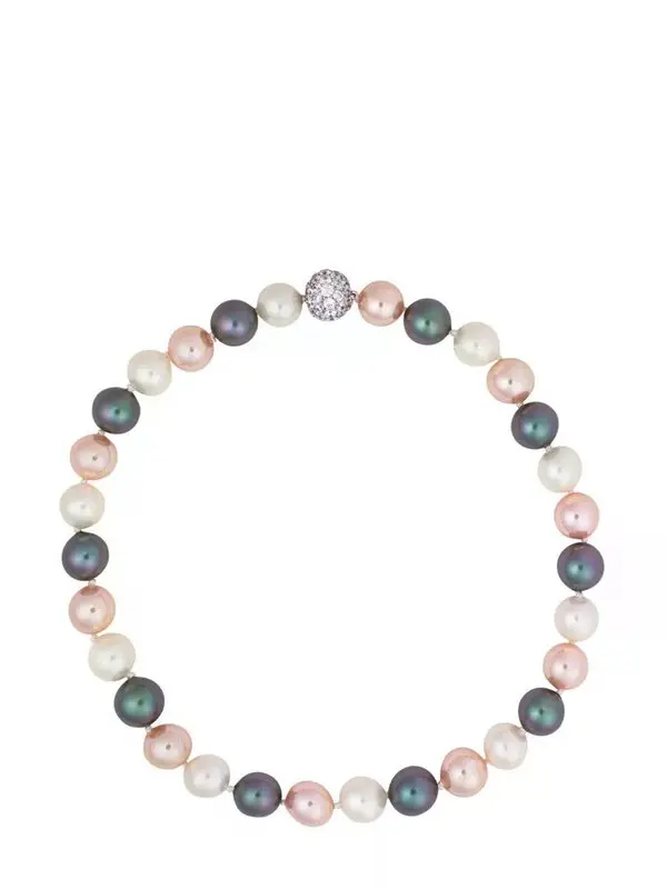 FANTASIA BY DESERIO Faux-pearl Sterling Silver Necklace - Neutrals