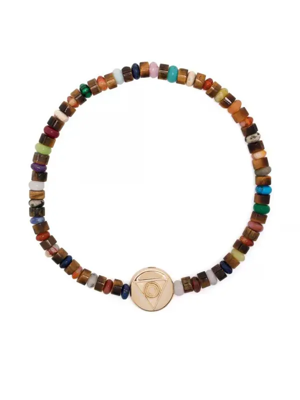 Luis Morais 14kt Yellow Gold Beaded Bracelet - Multicolour