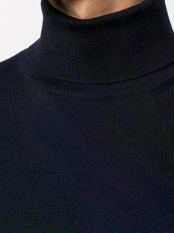 BARBA NAPOLI Knitted Rollneck - Blue
