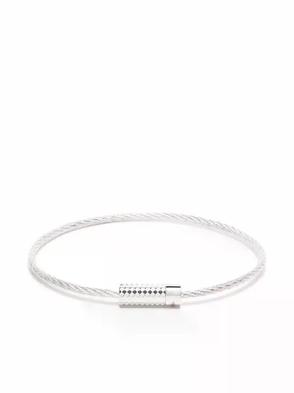 Le Gramme 9g Pyramid Cable Bracelet - Silver