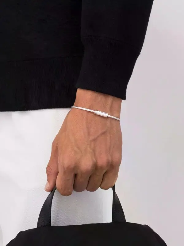 Le Gramme 9g Pyramid Cable Bracelet
