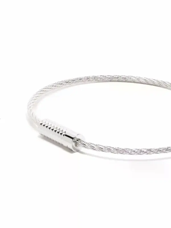 Le Gramme 9g Pyramid Cable Bracelet