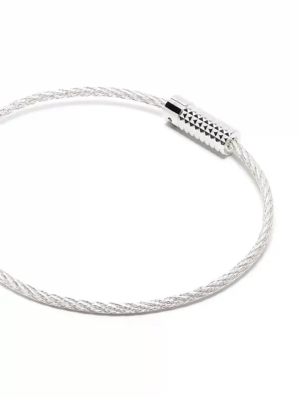 Le Gramme 9g Pyramid Cable Bracelet