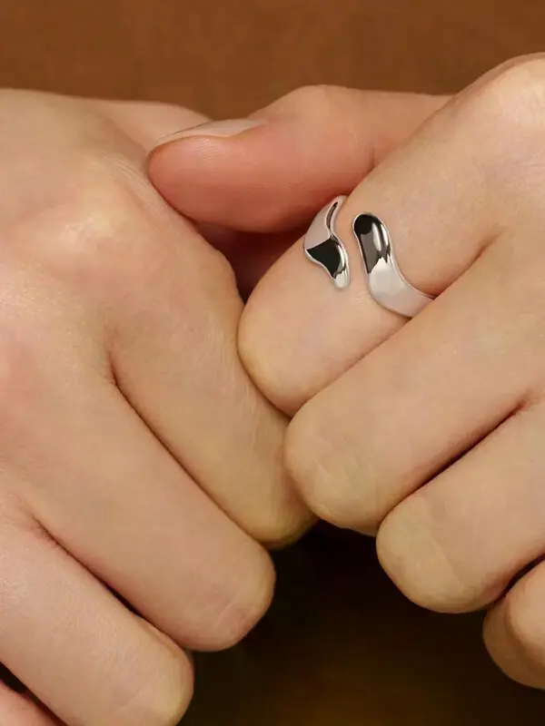 Monica Vinader Wave Asymmetric Wrap Ring