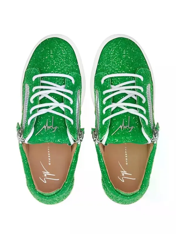 GIUSEPPE ZANOTTI Gail Glitter Sneakers - Green