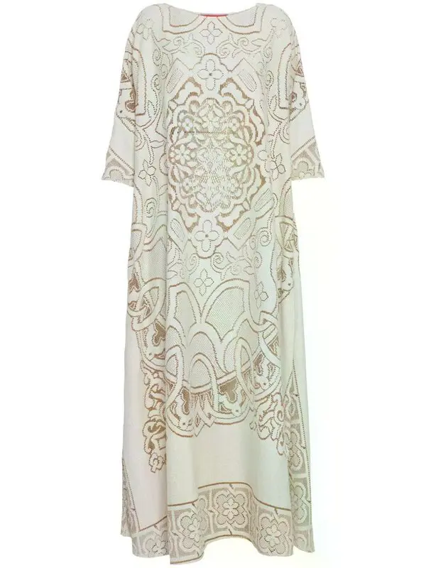 La DoubleJ Embroidered Muumuu Maxi Dress