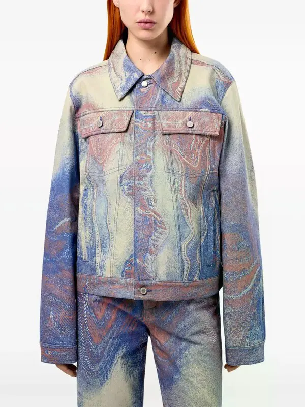 Camper Swirl-print Denim Jacket