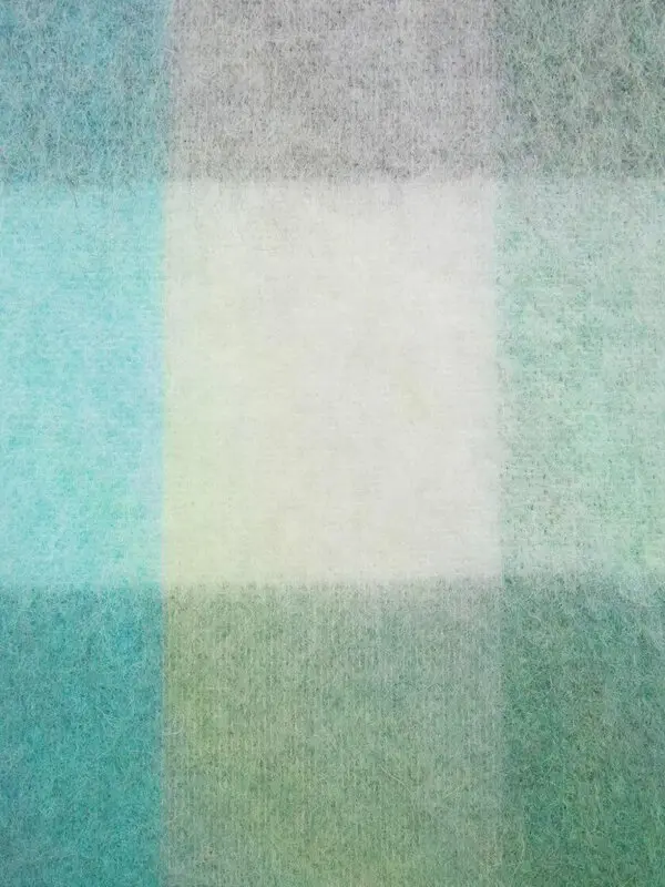Acne Studios Logo-patch Checked Scarf - Grey