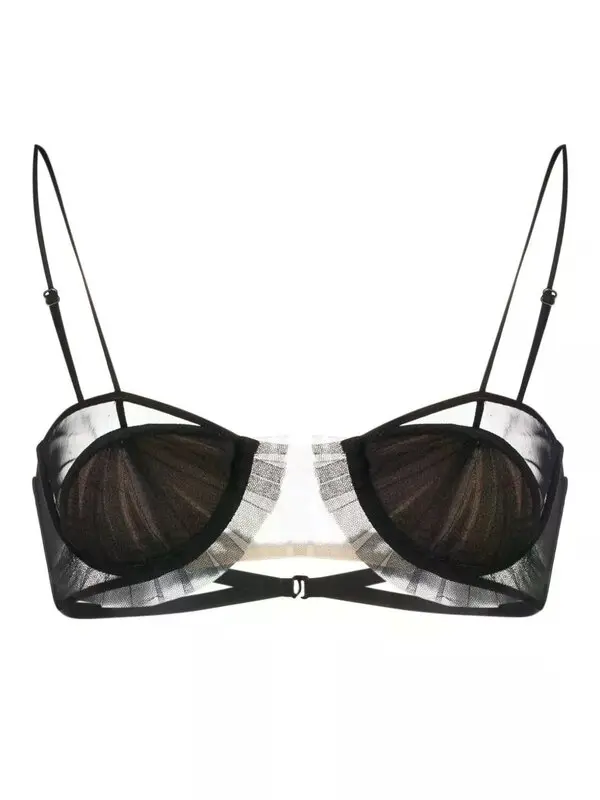NENSI DOJAKA Panelled Semi-sheer Bra