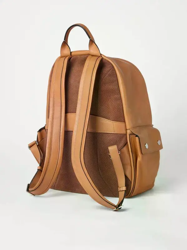 Brunello Cucinelli Leather Travel Backpack - Brown