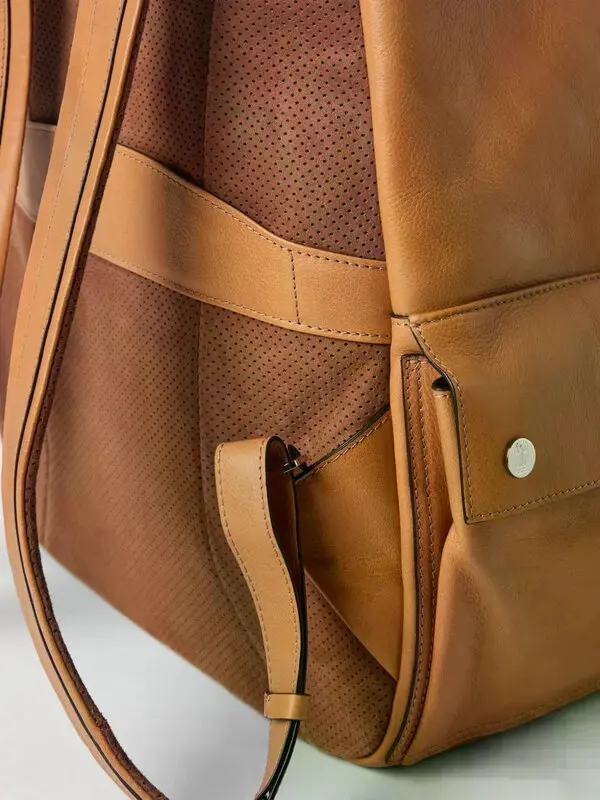 Brunello Cucinelli Leather Travel Backpack - Brown