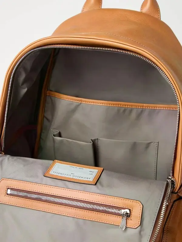 Brunello Cucinelli Leather Travel Backpack - Brown