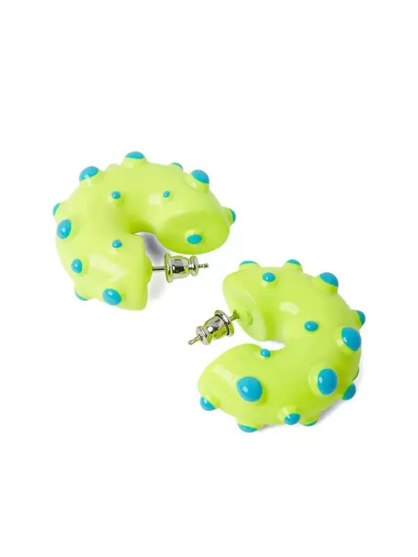 SAF SAFU Rave Hoop Earrings - Green