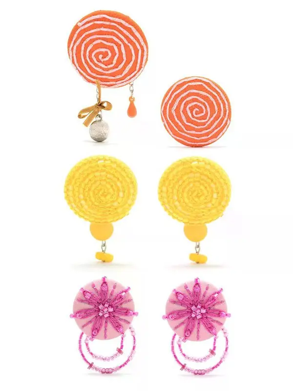 AMIR SLAMA 3-pair Earring Set - Multicolour