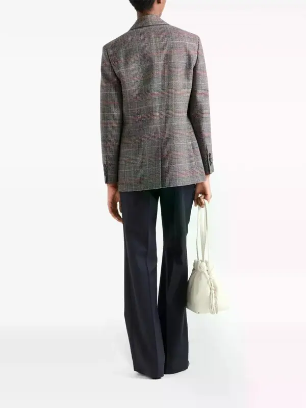 Prada Prince Of Wales Checked Wool Blazer
