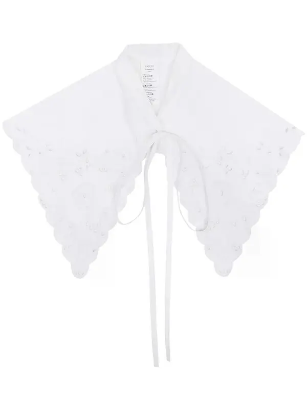 PATOU Embroidered Poplin Collar