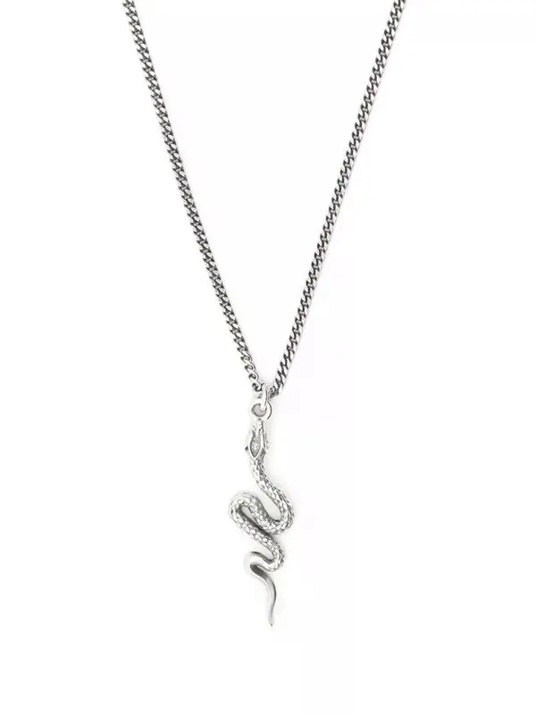 Emanuele Bicocchi Serpent Pendant Necklace - Silver