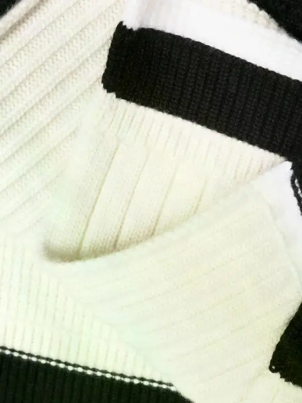 BARRIE Stripe-print Knit Scarf