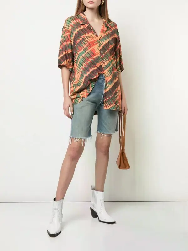 RE/DONE Knee Length Denim Shorts