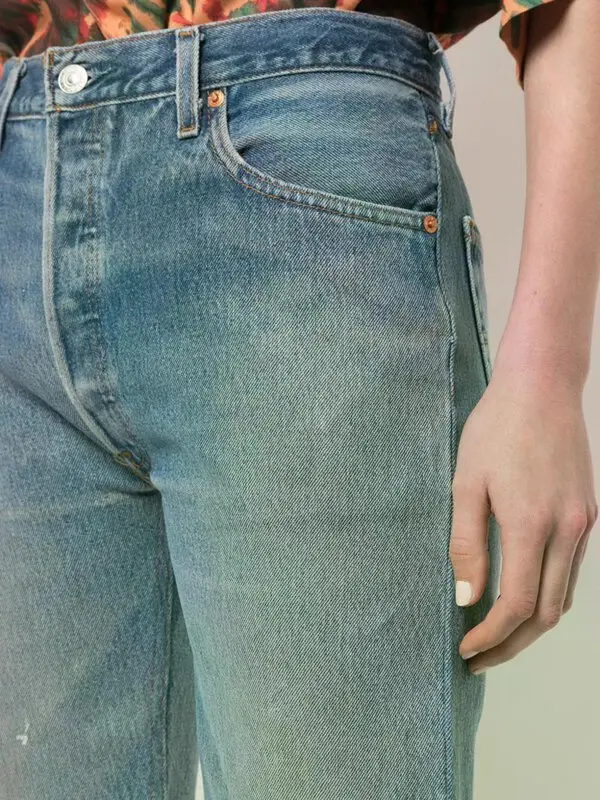 RE/DONE Knee Length Denim Shorts