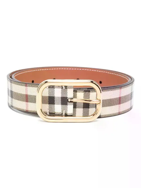 Burberry Vintage Check Leather Belt - Neutrals