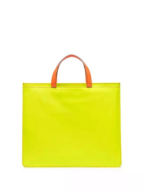 Comme Des Garçons Colour-block Leather Tote Bag - Pink