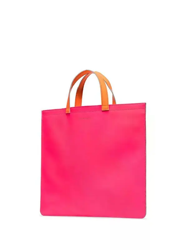 Comme Des Garçons Colour-block Leather Tote Bag - Pink