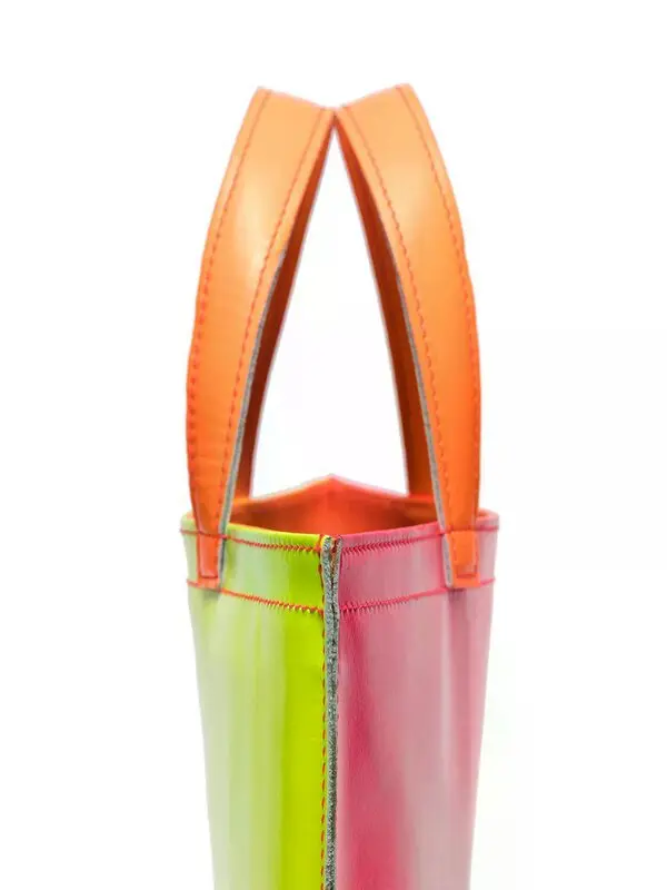 Comme Des Garçons Colour-block Leather Tote Bag - Pink