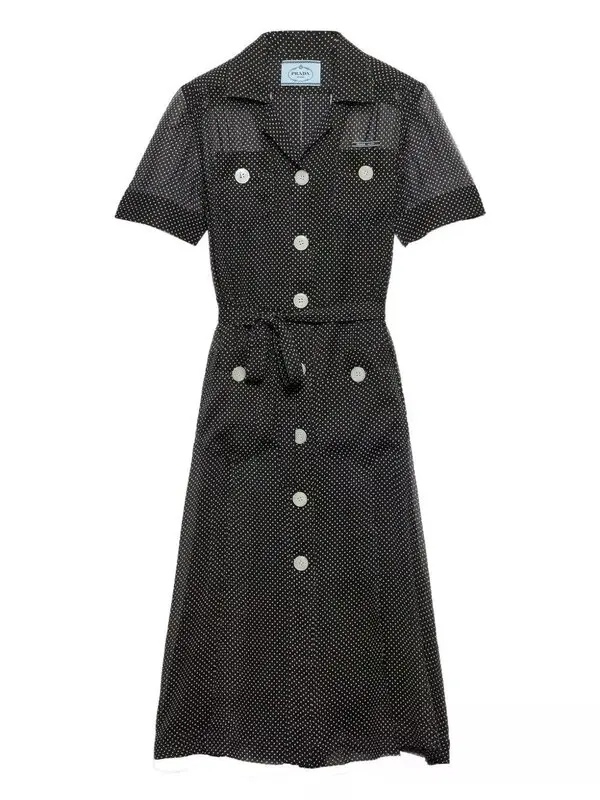 Prada Polka-dot Shirt Dress