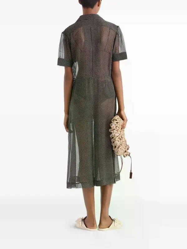 Prada Polka-dot Shirt Dress