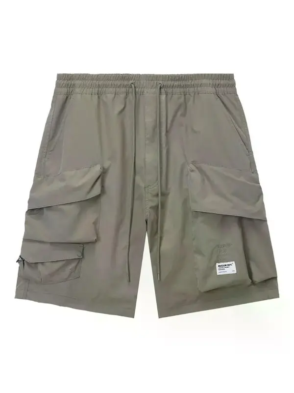 MUSIUM DIV. Logo-embroidered Bermuda Shorts - Neutrals