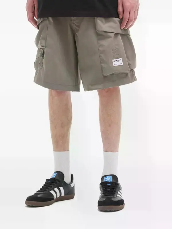 MUSIUM DIV. Logo-embroidered Bermuda Shorts - Neutrals