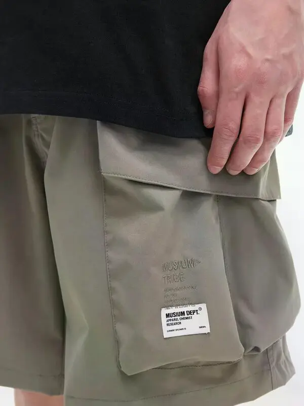 MUSIUM DIV. Logo-embroidered Bermuda Shorts - Neutrals