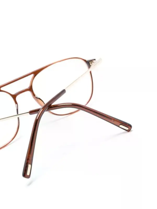 TOM FORD Tortoiseshell Pilot Frame Glasses