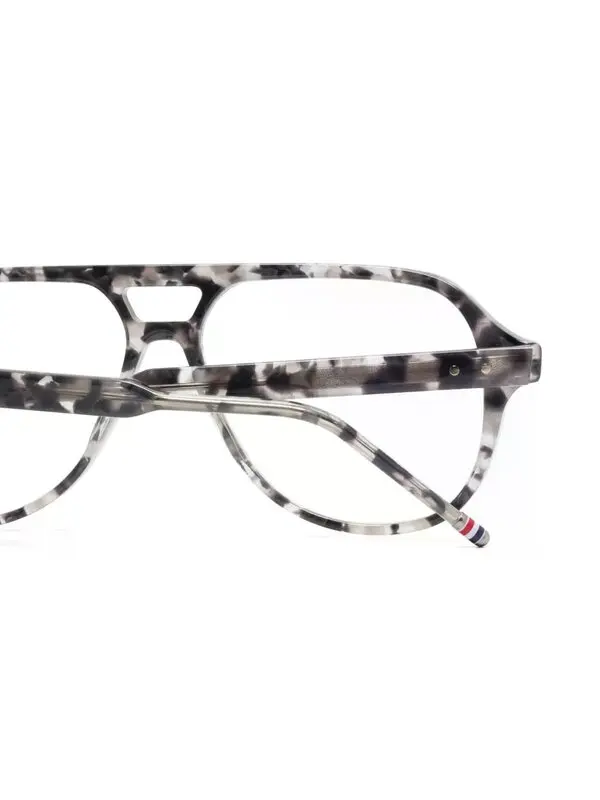 Thom Browne Pilot-frame Glasses - Grey