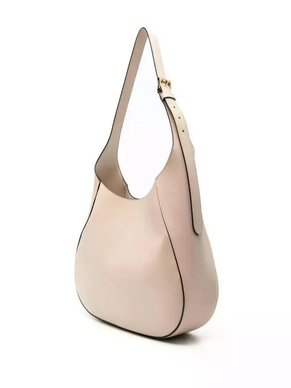 Prada Triangle-logo Leather Shoulder Bag - Neutrals