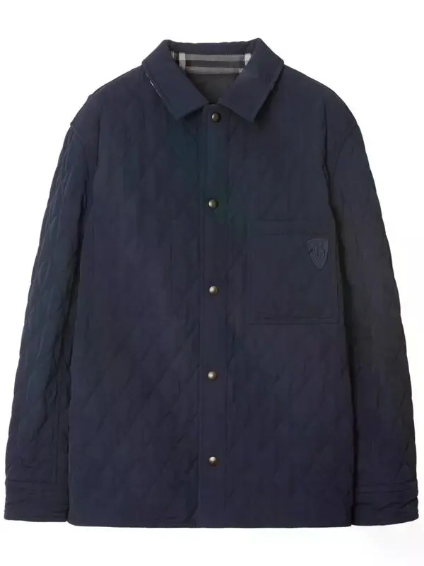 Burberry Reversible Quilted Overshirt - Blue
