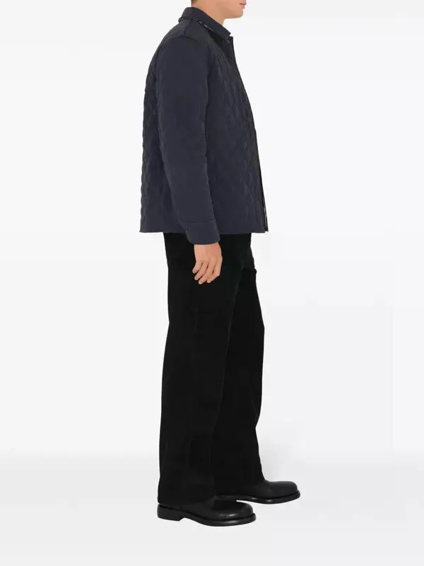 Burberry Reversible Quilted Overshirt - Blue