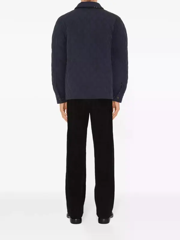 Burberry Reversible Quilted Overshirt - Blue