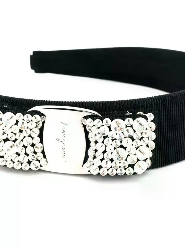 FERRAGAMO Crystal-embellished Vara Bow Headband